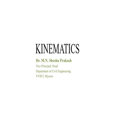 Kinematics | PPTX