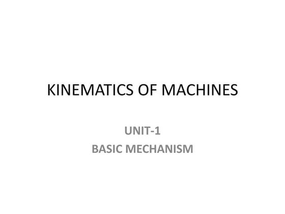Kinematic analysis of mechanisms analytical methods | PPTX