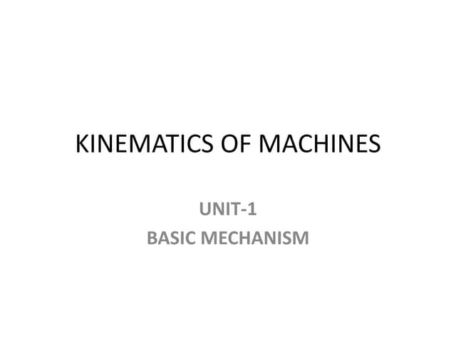 Kinematic analysis of mechanisms analytical methods | PPTX