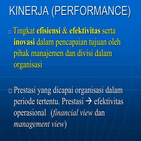 Kinerja (performance) | PPTX