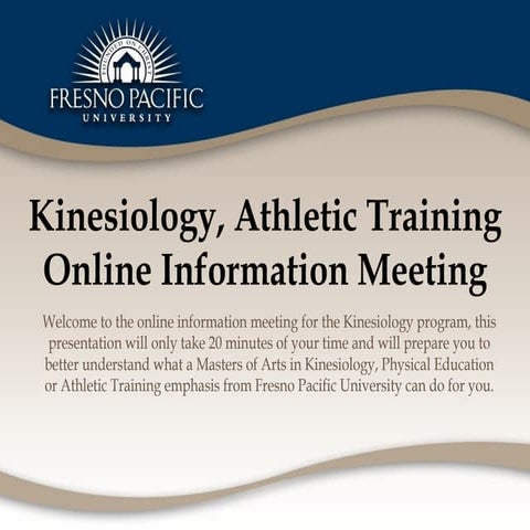 Kinesiology Athletic Training Slideshow | PPT