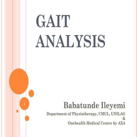 Spatial and temporal variables of gait | PPTX