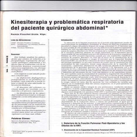 Kinesiterapia y problematica respiratoria del paciente quirúrgico ...