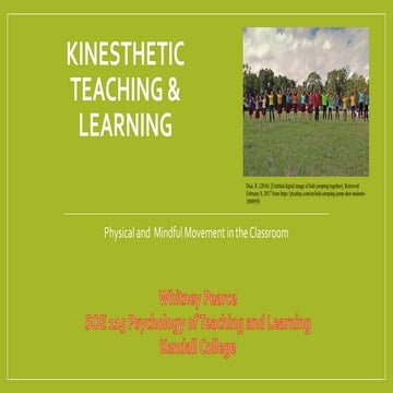 Kinesthetic Teaching and Learning | PPTX
