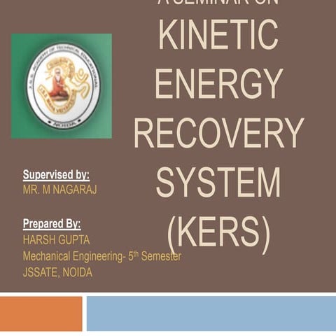 Design and Analysis of Flywheel based Kinetic Energy Recovery System | PDF