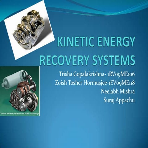 Kinetic energy recovery systems | PPTX