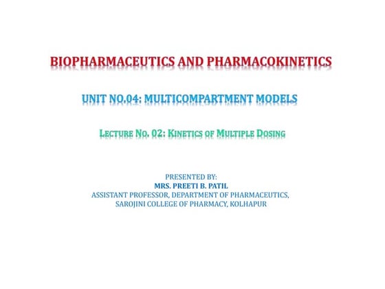 Multicompartment Models | PPT