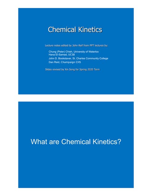 Chemical Kinetics including Zero order reaction.pptx | Chemistry | Science