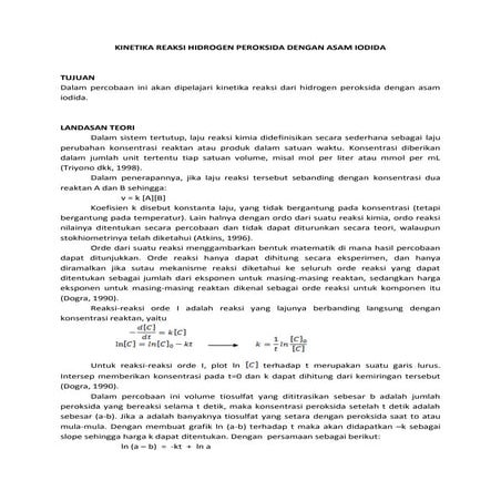 Laporan praktikum kesetimbangan kimia | DOCX