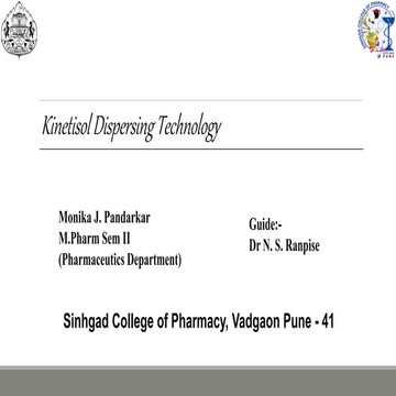 kinetisol dispersing technology | PPTX