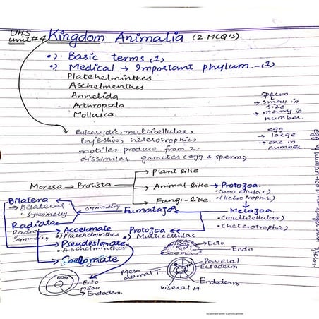 Kingdom Animalia toughest chapter of intermediate | PDF