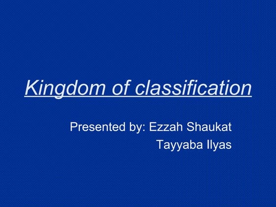 Class 11th - Biological classification | PPT