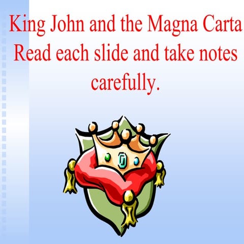 King john and magna carta | PPTX | Christianity | Religion & Spirituality