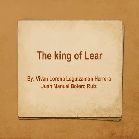 King lear | PPTX | Books and Literature