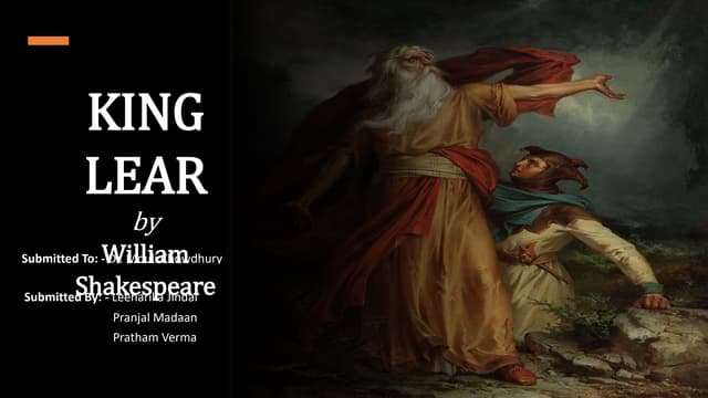 Presentation on King Lear by William Shakespeare | PPTX