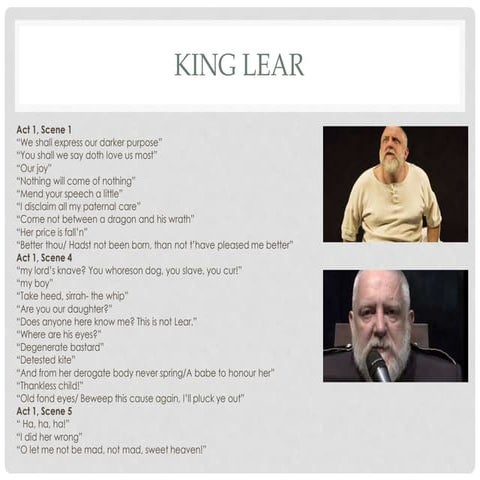 King lear revision presentation | PPTX | Obscenity and Profanity ...