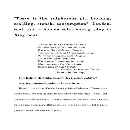 King Lear+sun | DOC | Environment | Science