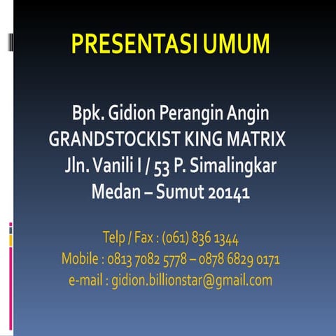 SlidePresentation Kingmatrix | PPT