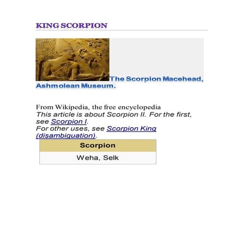 King scorpion | PDF