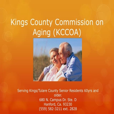 Kings county commission on aging (kccoa) ppt | PPTX | Eldercare ...