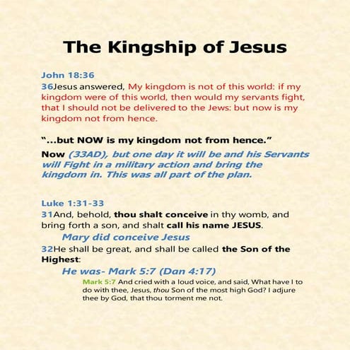 Kingship of Jesus | PDF