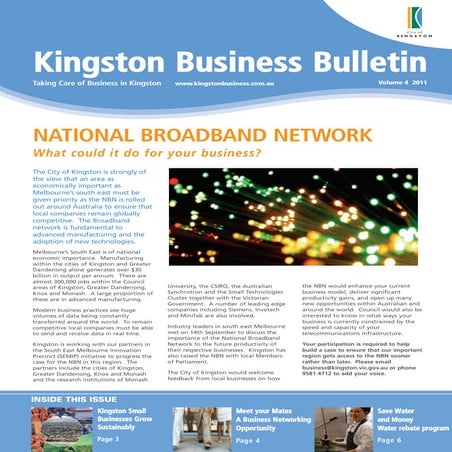 Kingston Business Bulletin Final Vol 4 Nov 2011 | PDF
