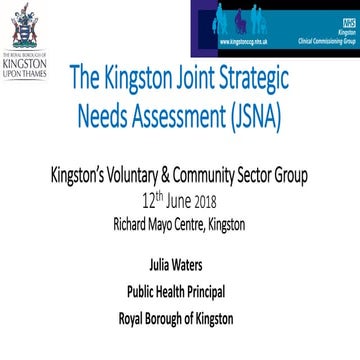 Using Kingston's JSNA data to meet local need | PDF | Medical Health