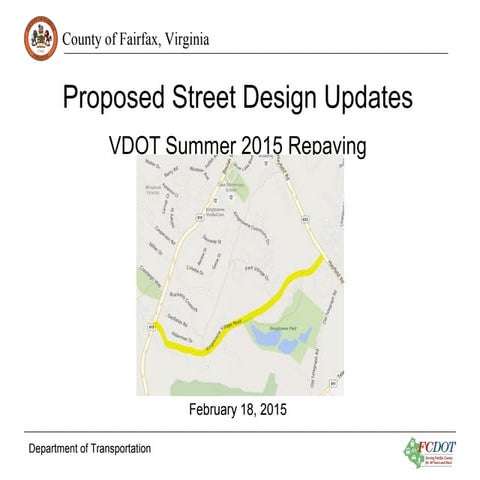 Proposed Street Design Updates-VDOT Summer 2015 Repaving | PPT