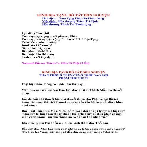 Kinh dia tang bo tat bon nguyen | PDF