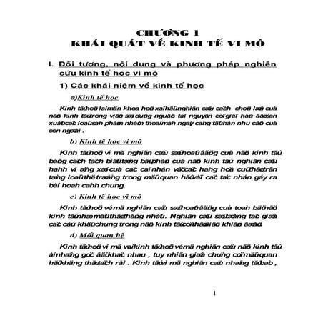 Kinh te vi mo | PDF