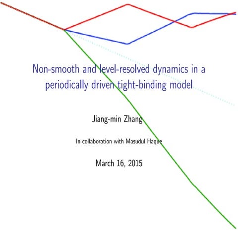 Nonsmooth And Level Resolved Dynamics Of A Driven Tight Binding Model Pdf Physics Science