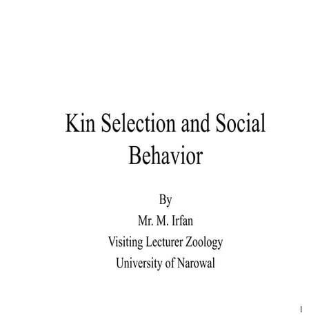 Kin selection with respect to animals.ppt