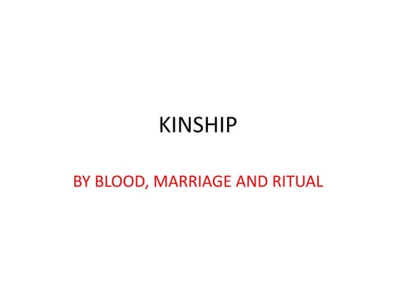 KINSHIP (UCSP) | PPT
