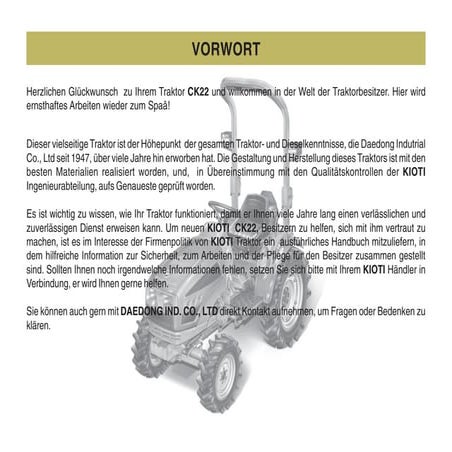 Kioti Daedong CK30 Tractor Parts Catalogue Manual.pdf
