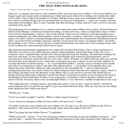 The man who would be king | PDF