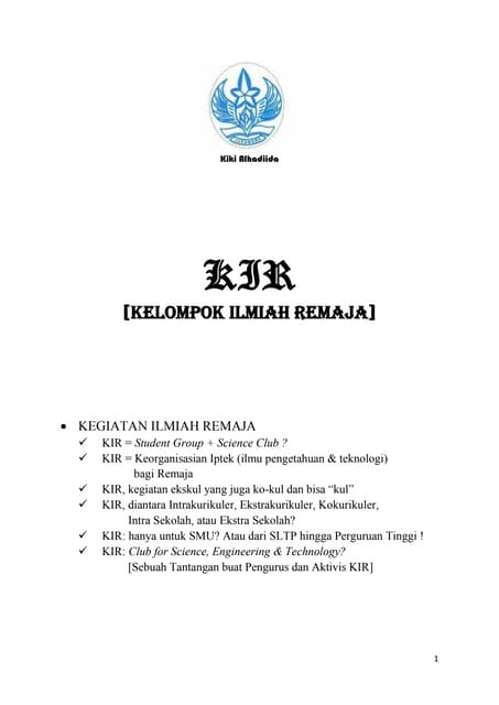 Lambang KIR SMA 32 Jakarta | PDF