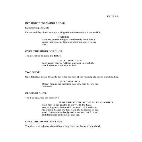 First Script Draft | DOCX