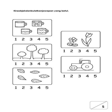 Kira objek dan bulatkan jawapan yang betul | DOCX