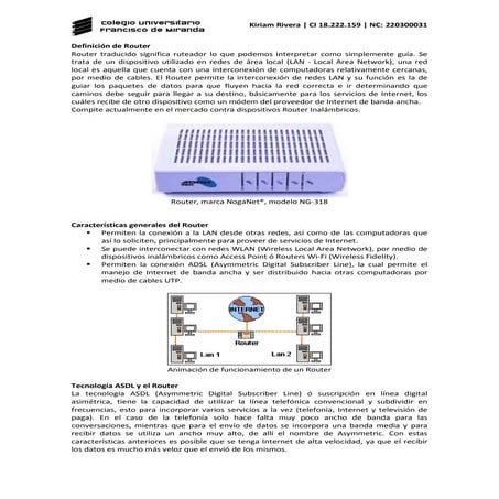 Tipos de router | DOCX