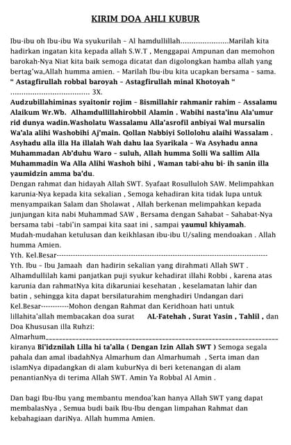 Doa majlis persaraan | DOCX