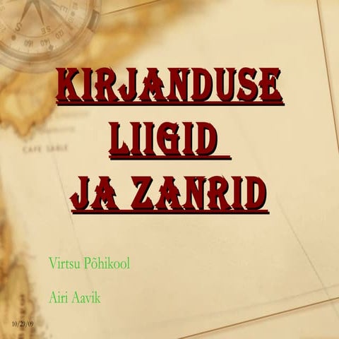 Kirjanduse Liigid Ja Zanrid | PPT