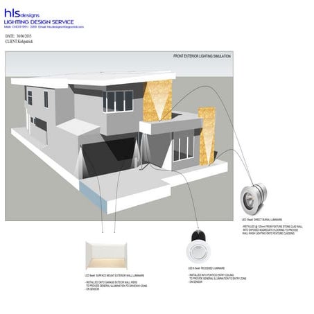 Kirkpatrick front exterior lighting simulation | PDF