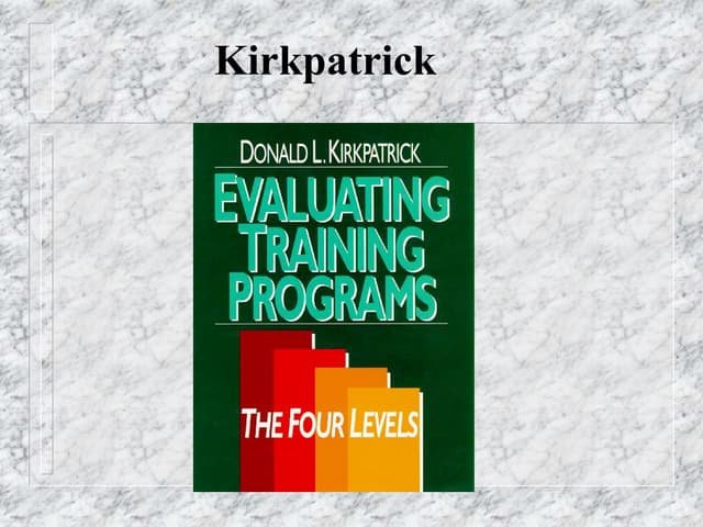 Training evaluation models | PPTX
