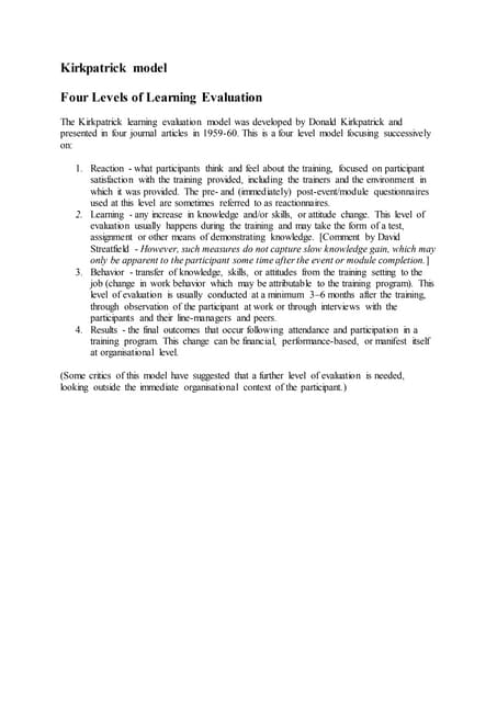 Kirkpatrick model | PDF