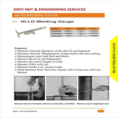 Hi lo-weld gauge | PDF