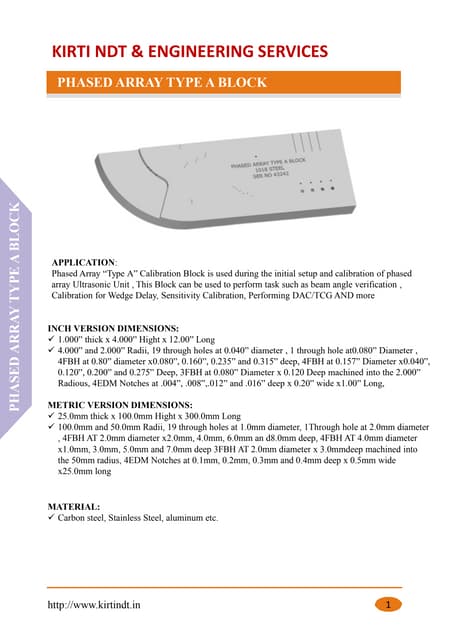 AWS DS Calibration block | PDF