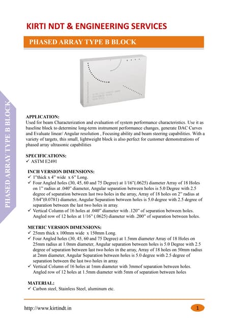 AWS DS Calibration block | PDF