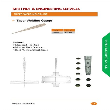 Taper weld gauge | PDF