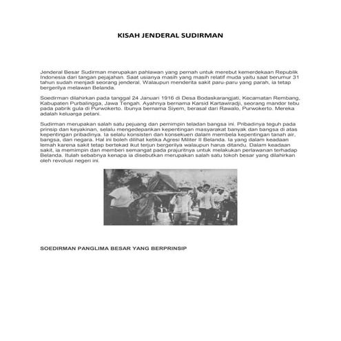 Kisah jenderal sudirman | PDF