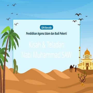 Kisah Maulid Nabi Muhammad Presentasi Biru Coklat Gaya Ilustratif ...